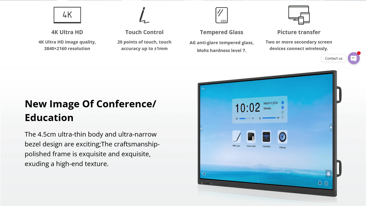 Smart Interactive Panel V100 Series 65″ 75″ 86″